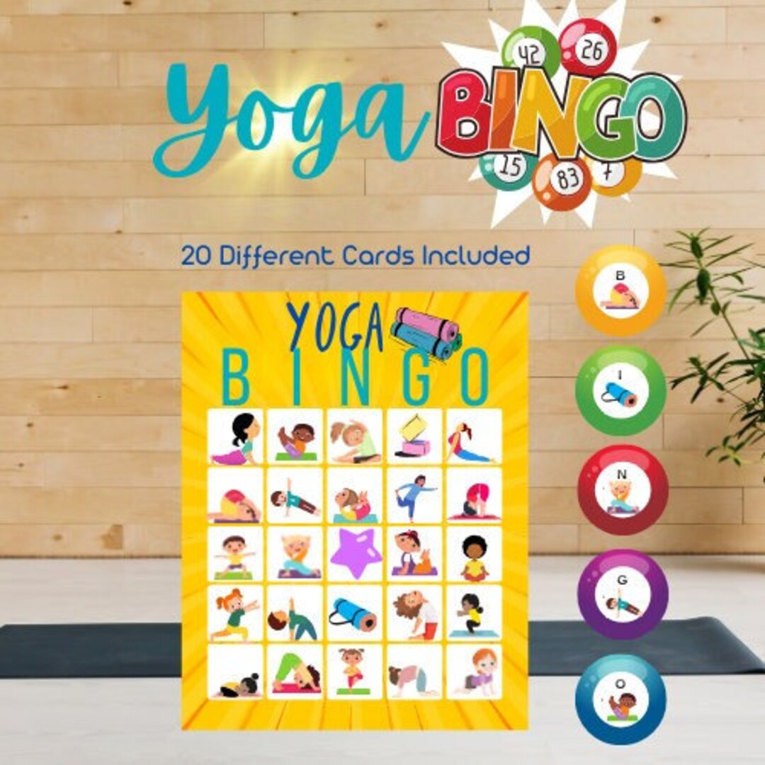 Kid's Yoga BINGO - Etsy