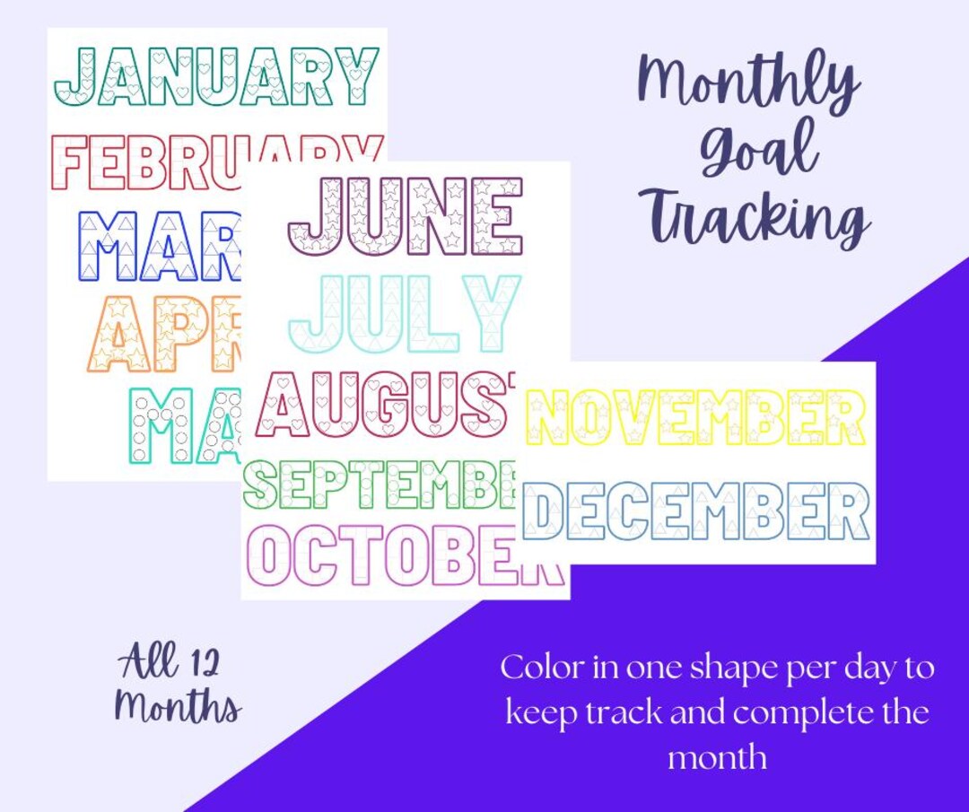 Monthly Tracker - Etsy