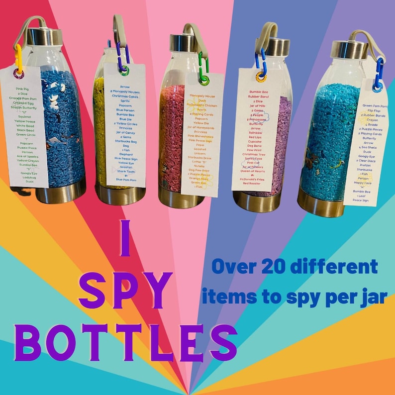 Calming-i Spy Jar 20 Oz Seek and Find Sensory Calm Down - Etsy