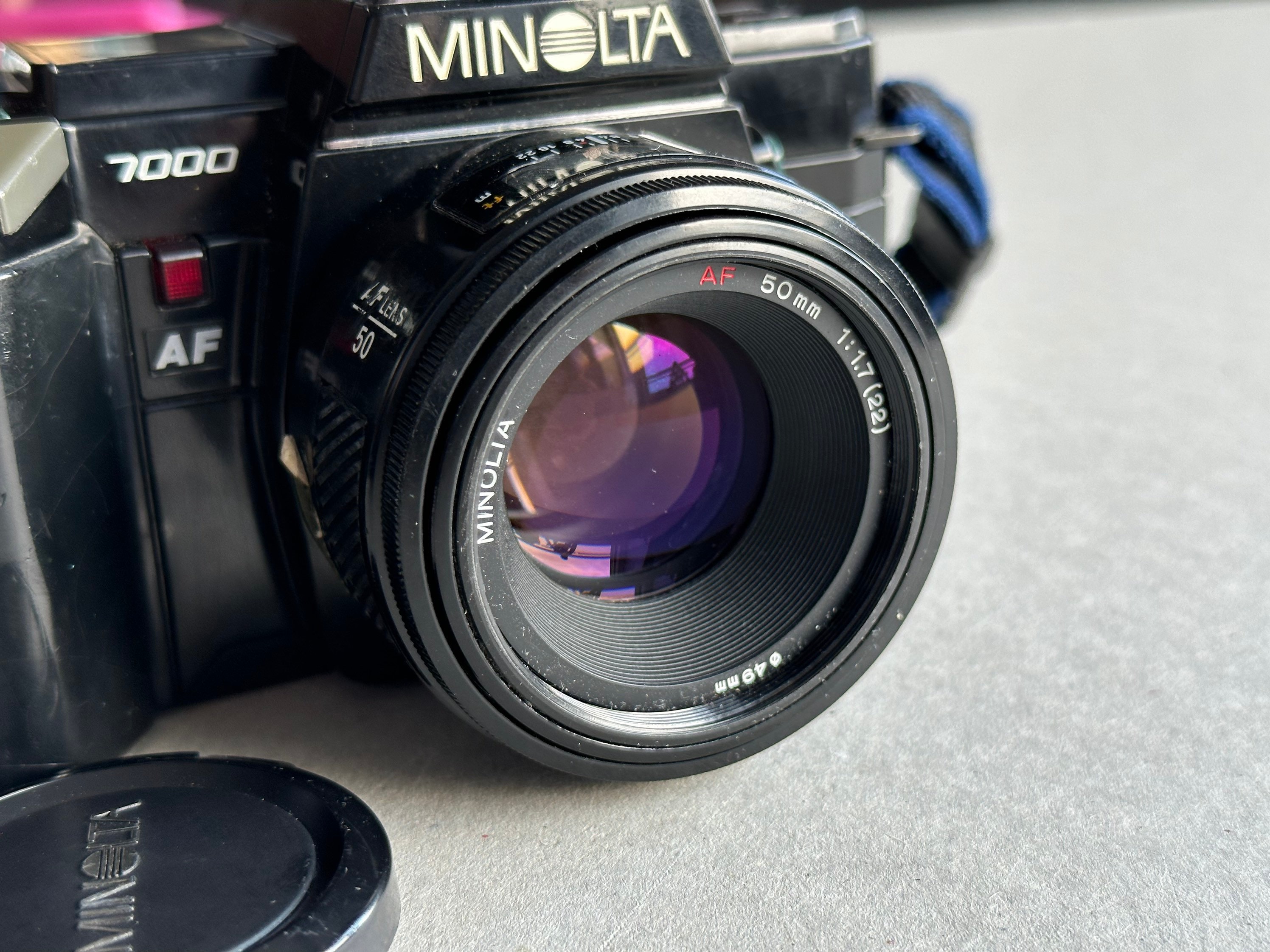 Vintage Minolta 7000 35mm Film SLR Camera With Auto Focus, With Minolta Af 50mm F1.7 Lens - Etsy