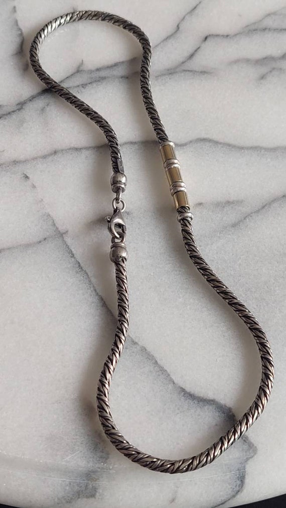 925 sterling silver hallmarked Italy necklace chain v… - Gem