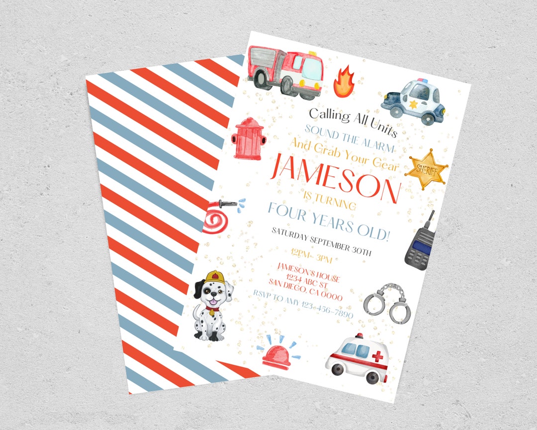 Calling All Units Digital Invitation | Editable With Canva | Birthday ...