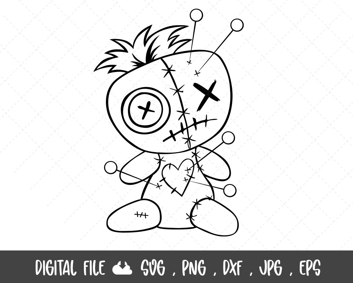 Voodoo Doll SVG Halloween Svg Witchcraft Svg File Gothic - Etsy