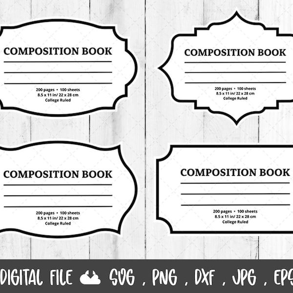 Composition Notebook Clipart - Etsy