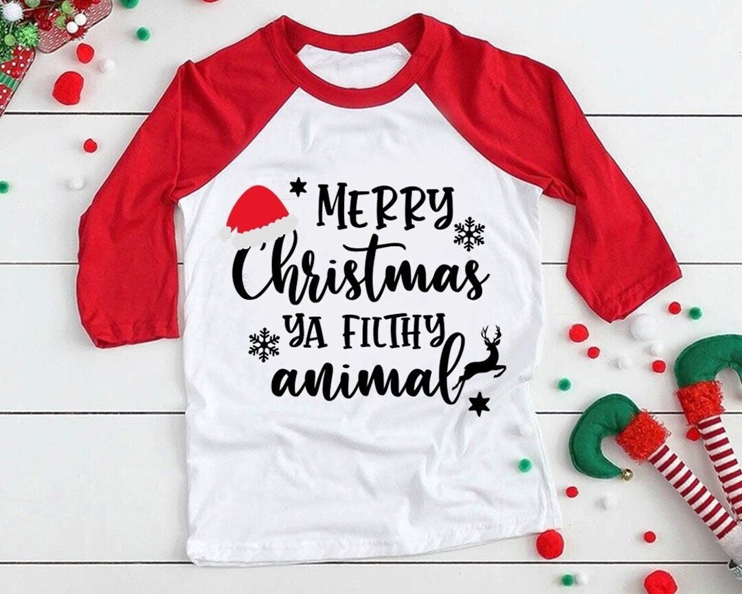 Merry Christmas Ya Filthy Animal SVG, Ugly Sweater Svg , Winter SVG ...