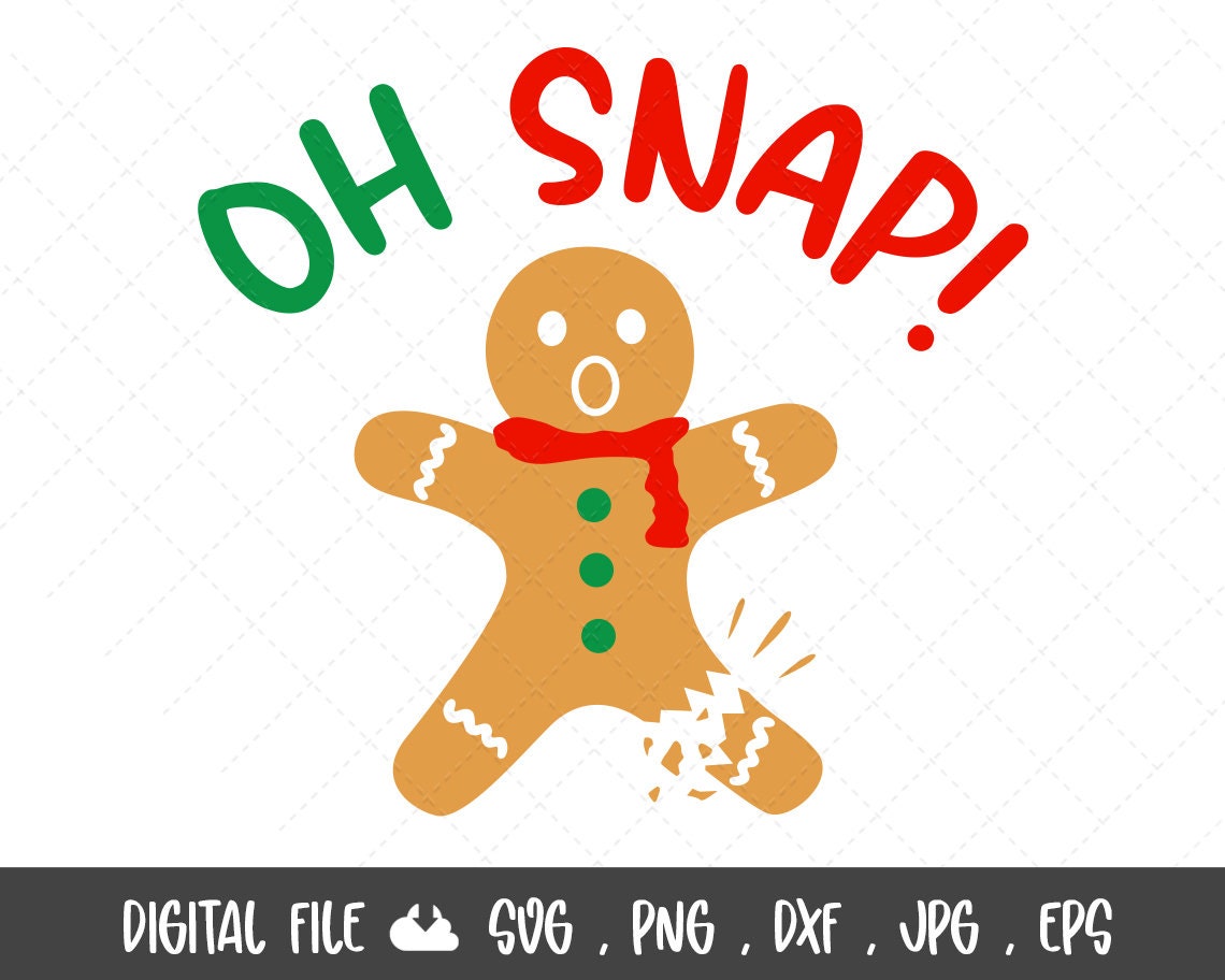 Oh Snap Svg, Broken Gingerbread Man Svg, Christmas Svg, Funny Broken ...