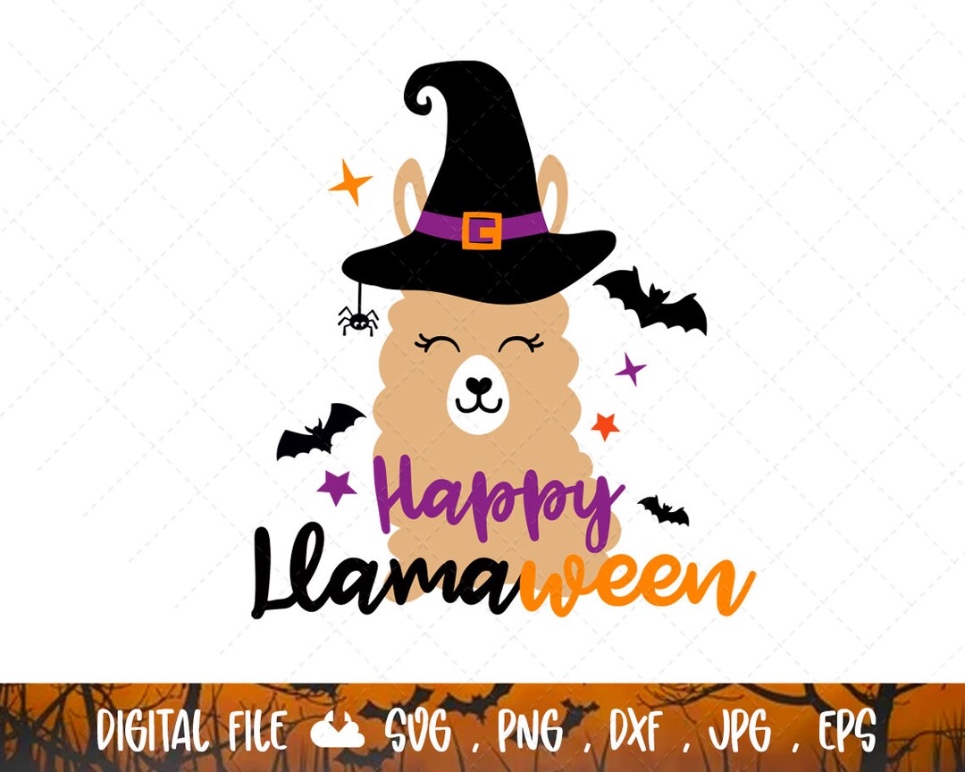Happy Llamaween Svg,halloween Llama Svg, Halloween Llama Cut Files ...