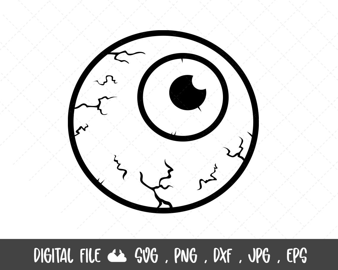 Spooky Eye Ball SVG Creepy Zombie Eye Svg Monster Eye PNG - Etsy