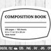 Composition Book Svg, Composition Notebook Label Svg, Teacher Gift Svg ...