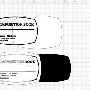 Composition Book Svg, Composition Notebook Label Svg, Teacher Gift Svg ...