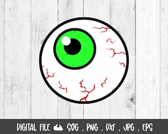 Spooky Eye Ball SVG, Creepy Zombie Eye Svg, Monster Eye PNG, Halloween ...