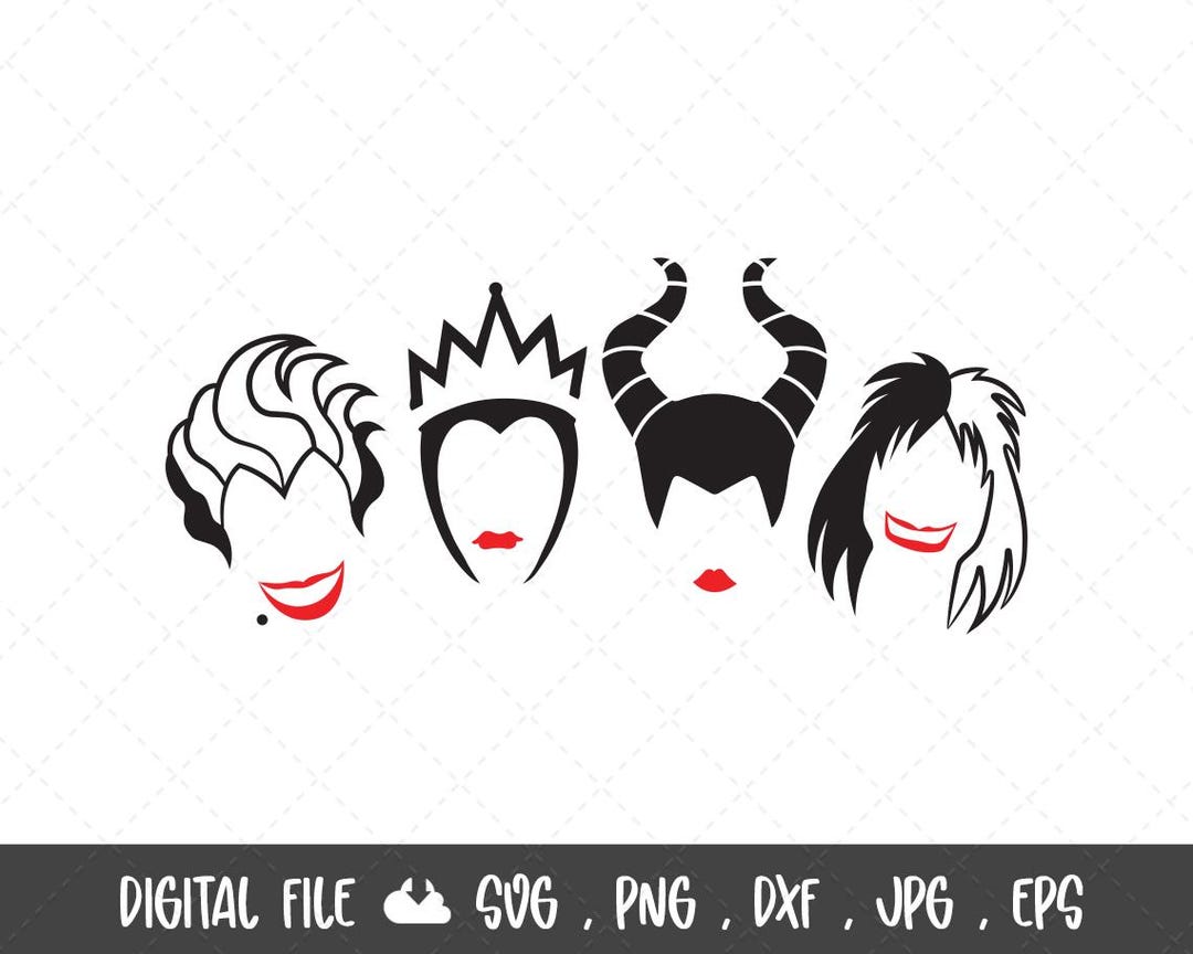 Halloween Villains SVG, Halloween Svg, Evil Queen Svg, Maleficent Svg ...