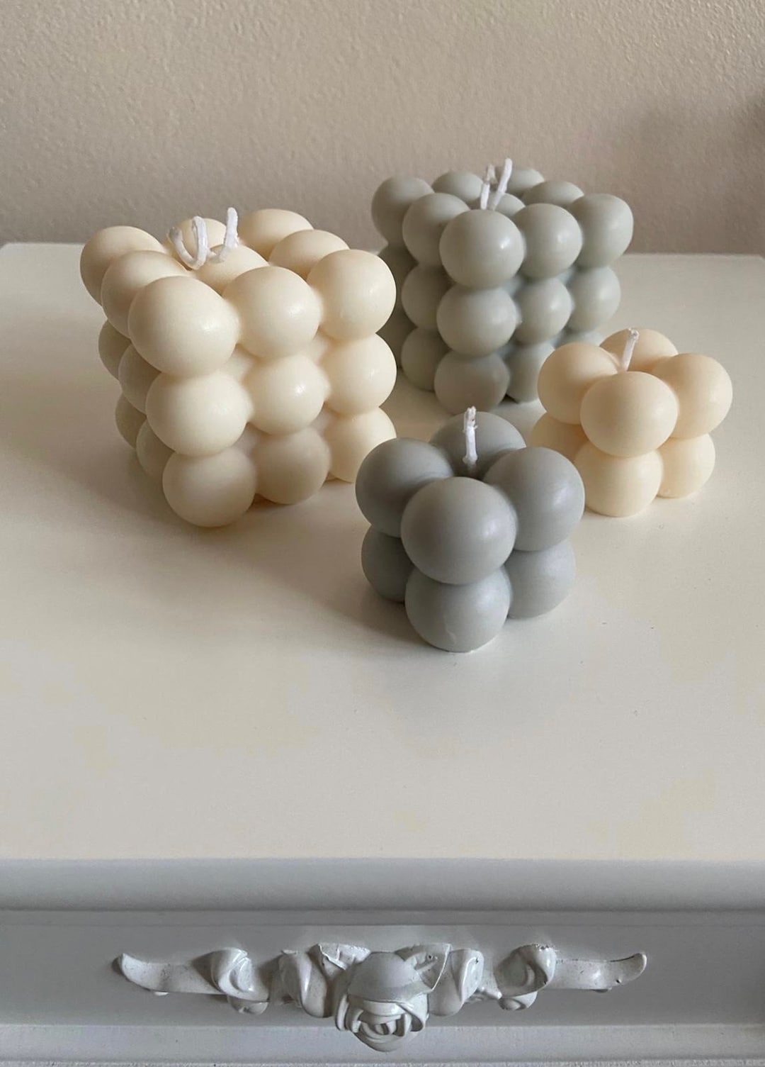 Bubble Cube Candle Set, Handpoured Soy Wax Vegan Eco Friendly - Etsy