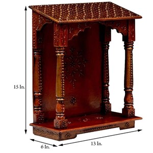Wooden Temple Mandir Handcrafted Mandir Pooja Ghar Mandap for Worship ...