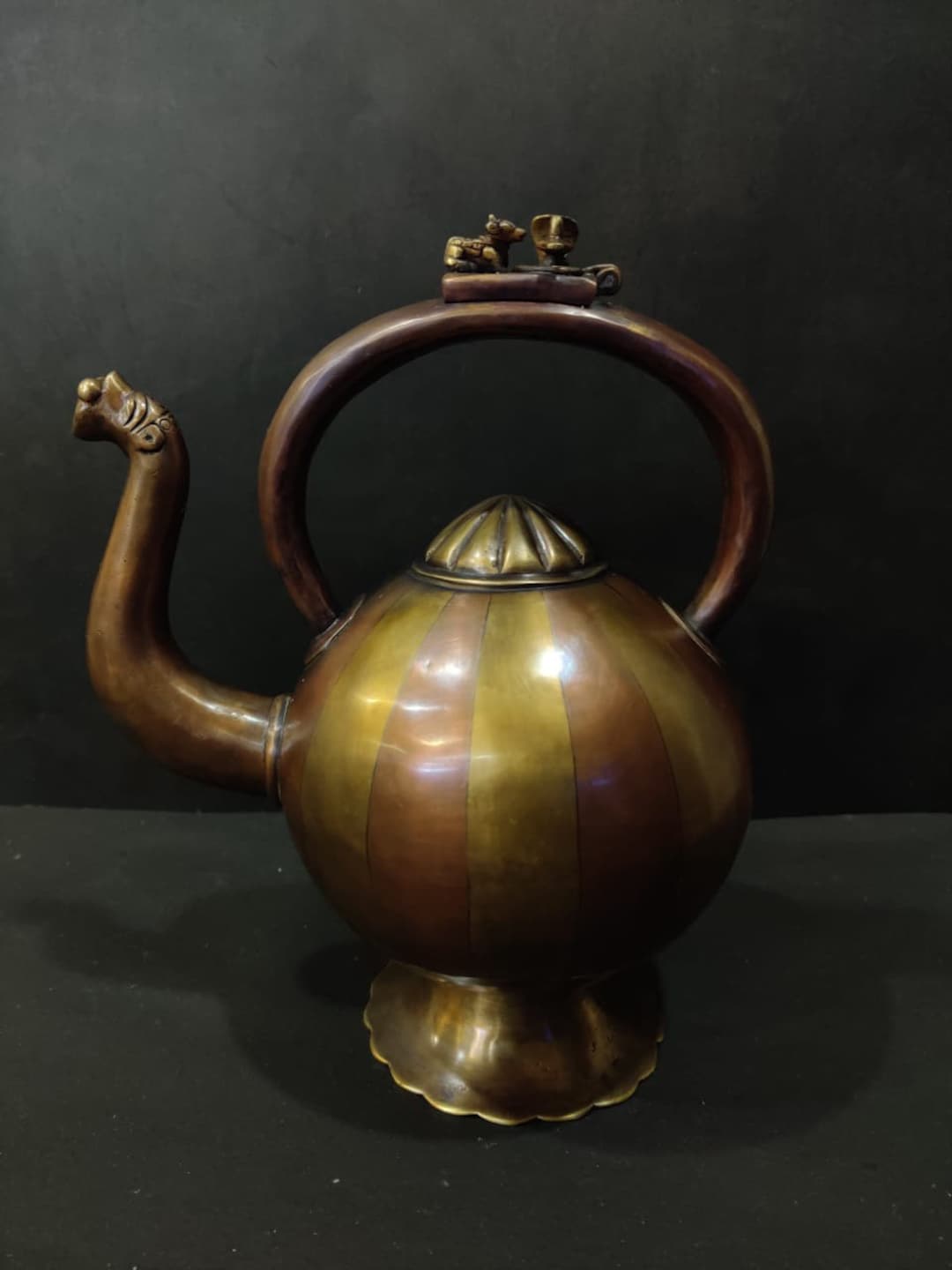 Buy Vintage Brass and Copper Kamandal Indian Hindu Sadhu Holy Water Pot ...