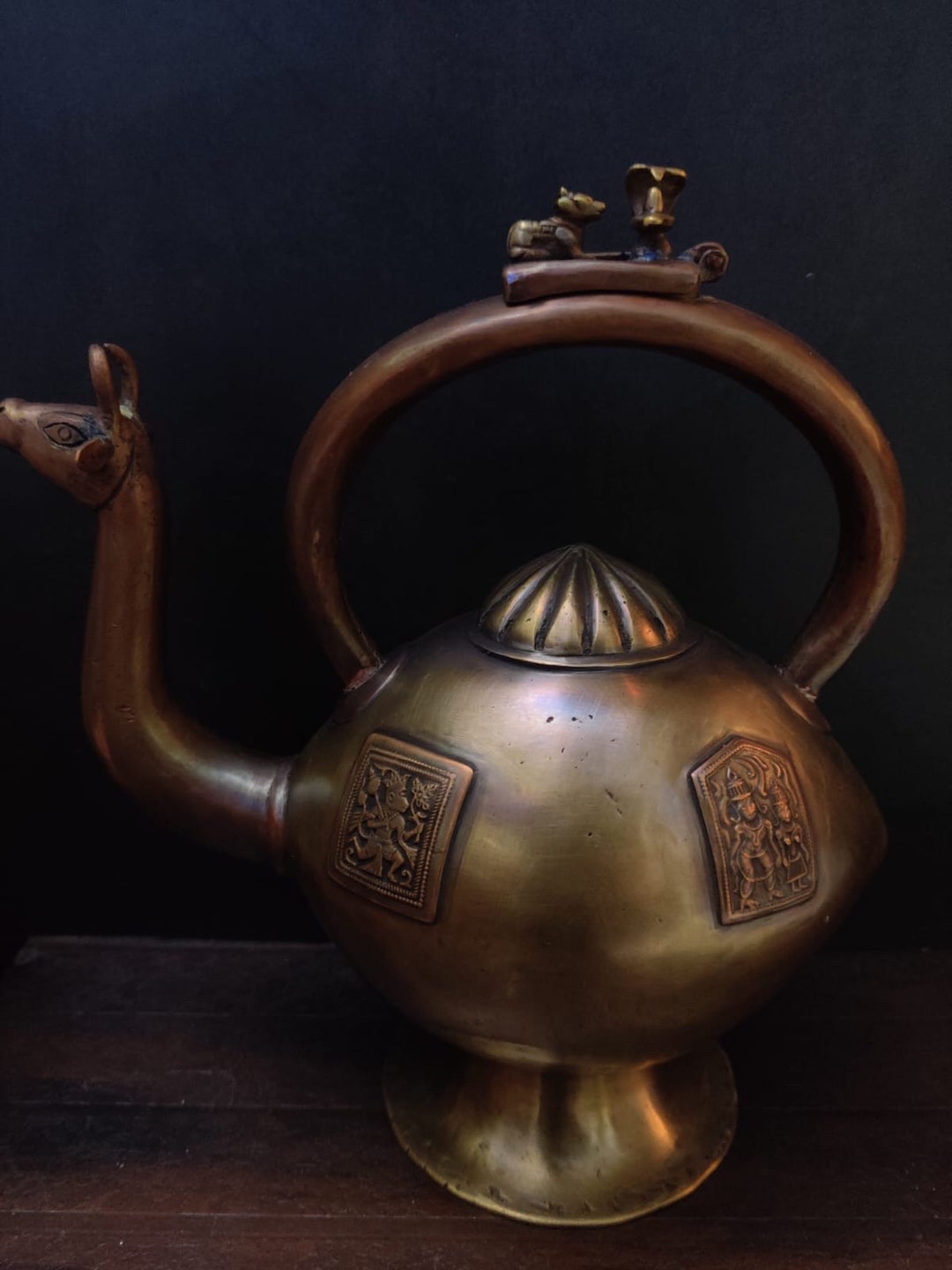 Vintage Brass and Copper Kamandal Indian Hindu Sadhu Holy Water Pot ...