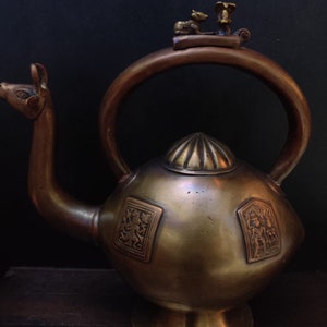 Vintage Brass and Copper Kamandal Indian Hindu Sadhu Holy Water Pot ...