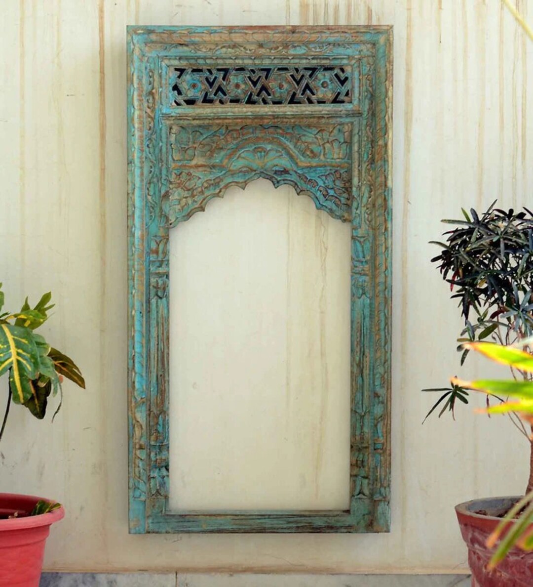 Traditional Antique Wood Jharokha Rajasthani Style Hand-carved Wooden ...