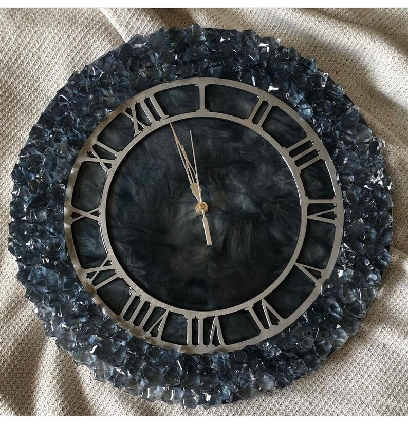 Handmade Epoxy Resin Art Wall Clock Epoxy Wall Art Wall | Etsy