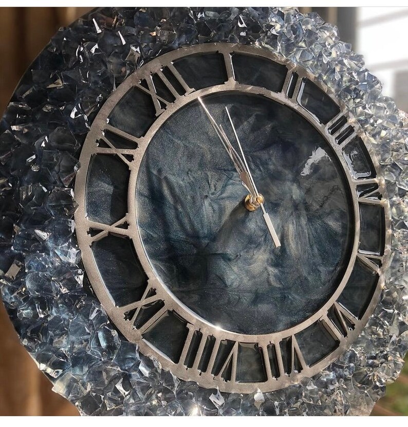Handmade Epoxy Resin Art Wall Clock Epoxy Wall Art Wall | Etsy