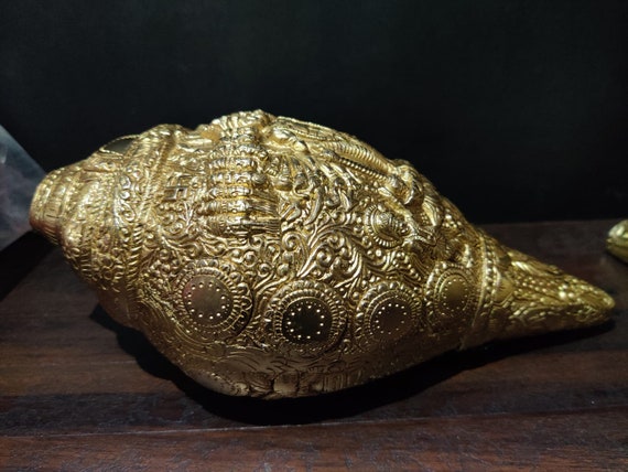 Brass Virat Vishnu Conch/conch/shell Vintage Brass Decor - Etsy