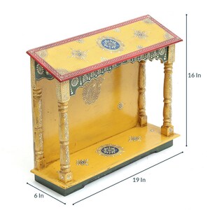 Wooden Temple Mandir Handcrafted Mandir Pooja Ghar Mandap for Worship ...