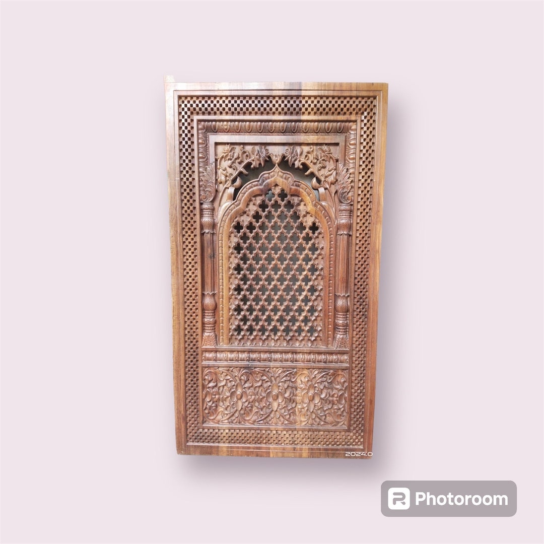 Indian Wood Panel, Wall Art, Antique Inspired Filigree Wall Panel ...