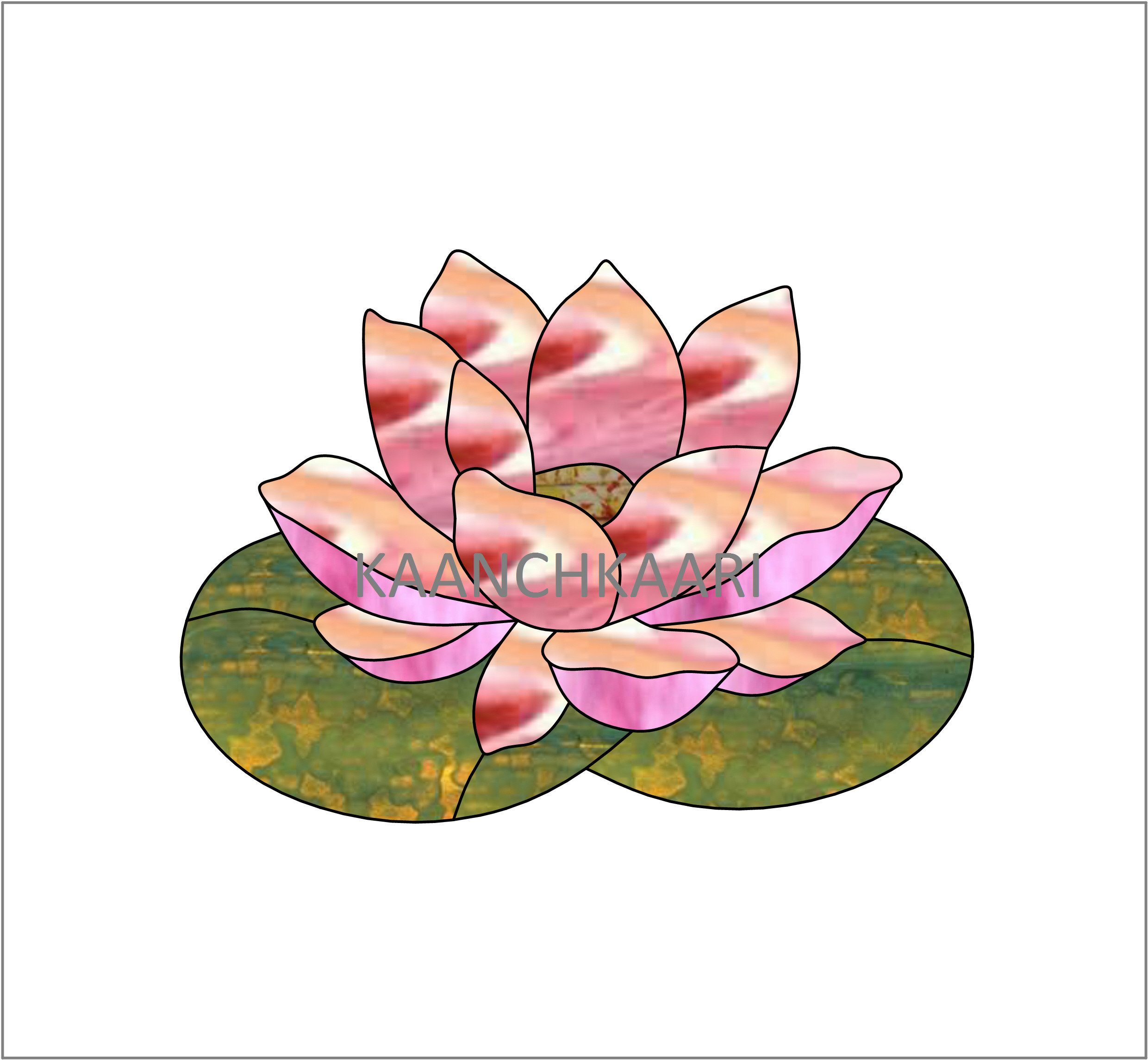 Water Lily Suncatcher Stained Glass Pattern 9w X | Etsy