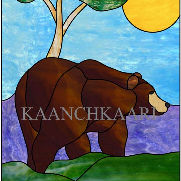 Stained Glass Bear - Etsy