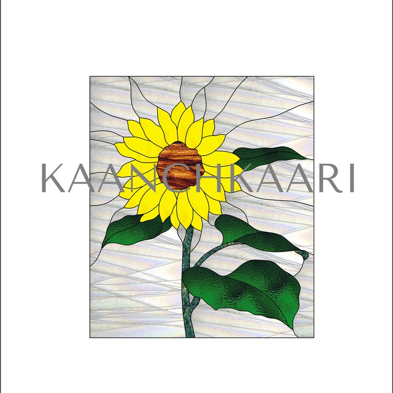 Sunflower Stained Glass - Etsy