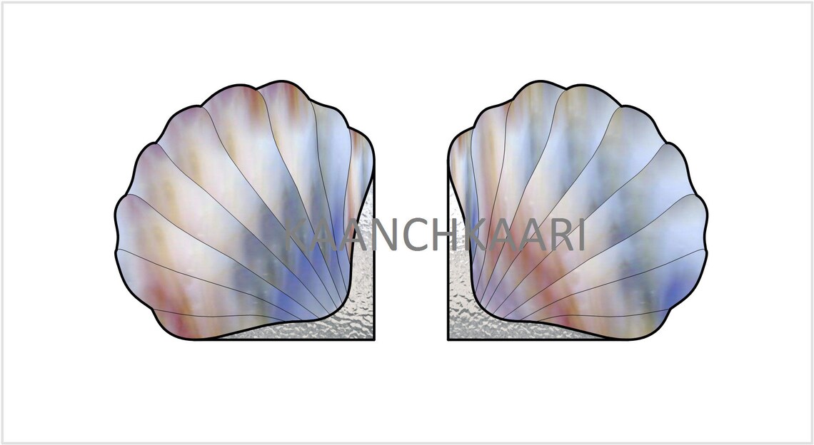 Shell Stained Glass Pattern Spinner digital | Etsy
