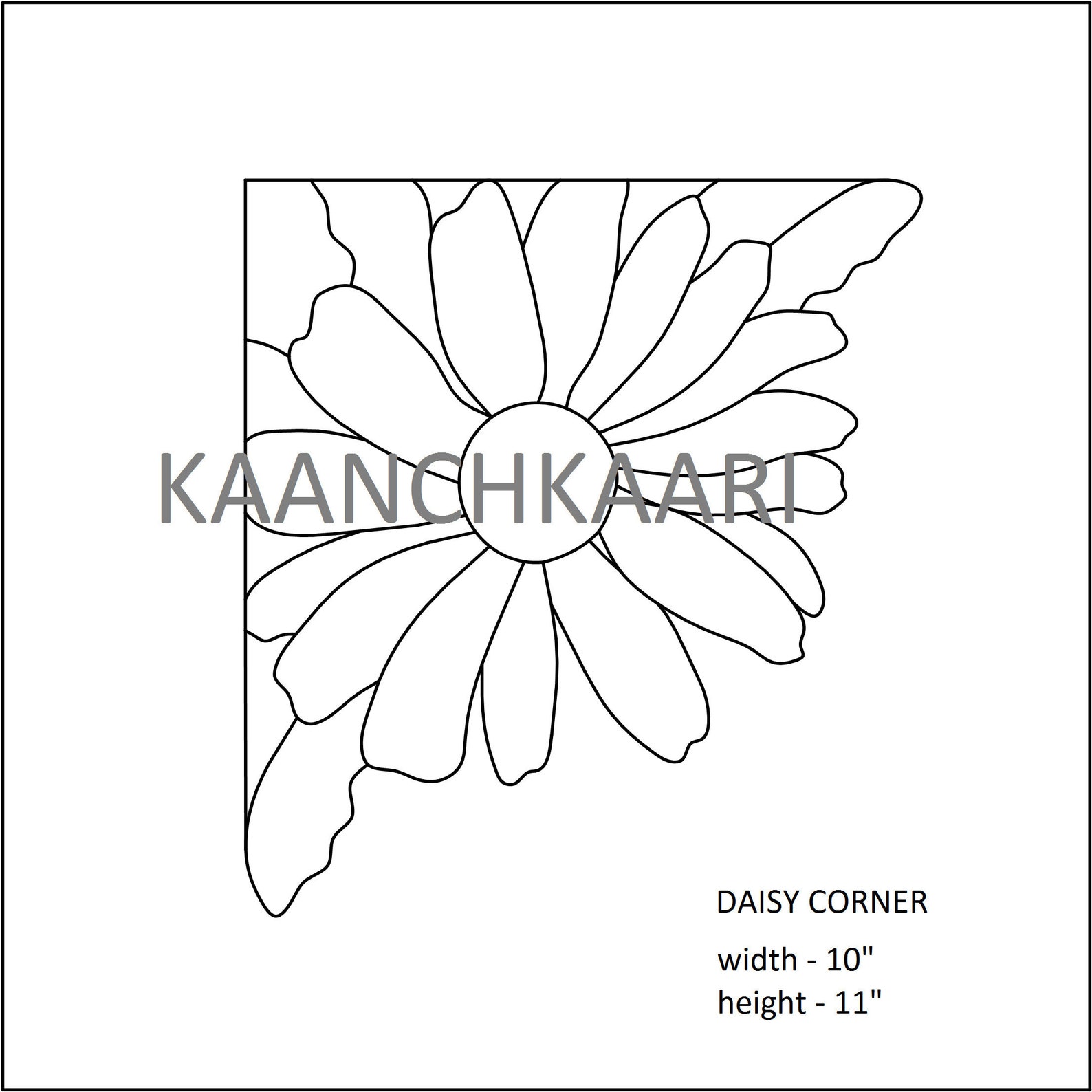 Daisy Corner Stained Glass Pattern digital | Etsy