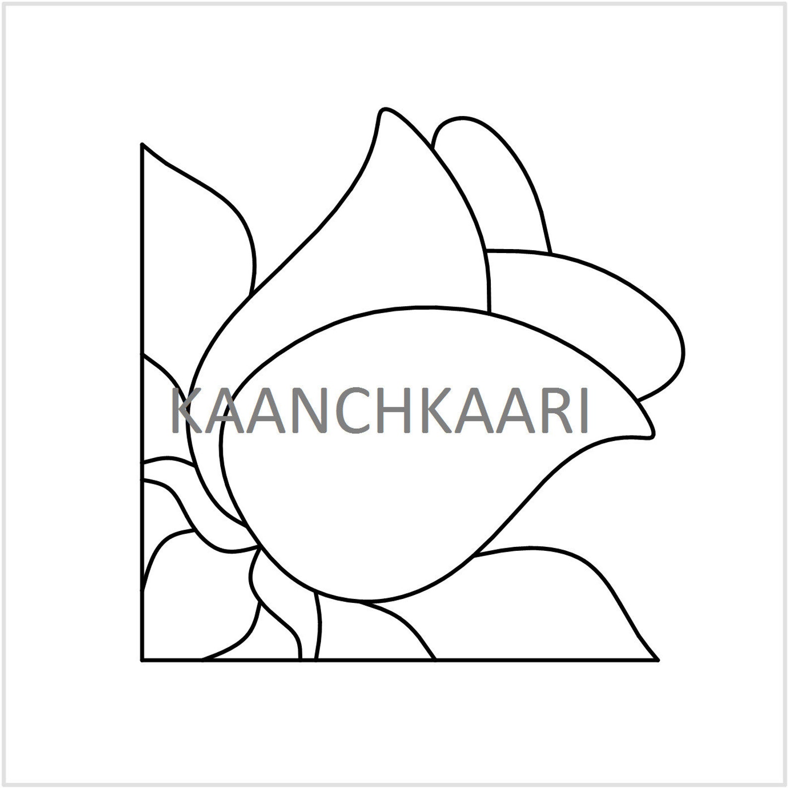 Rose Bud Flower Stained Glass Pattern Spinner digital | Etsy