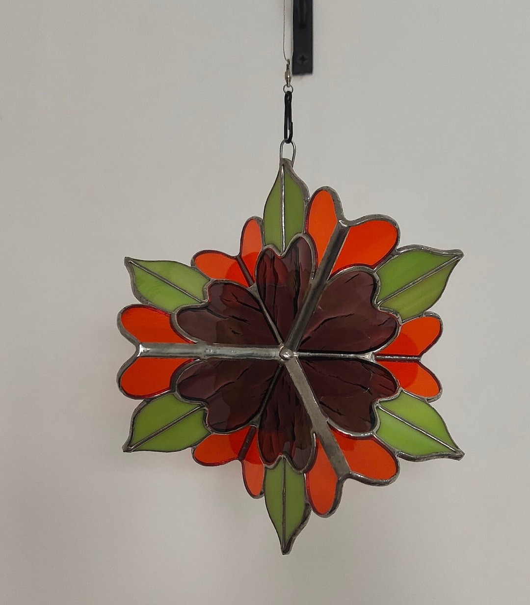 Heart Flower Stained Glass Pattern Spinner (digital) - Etsy