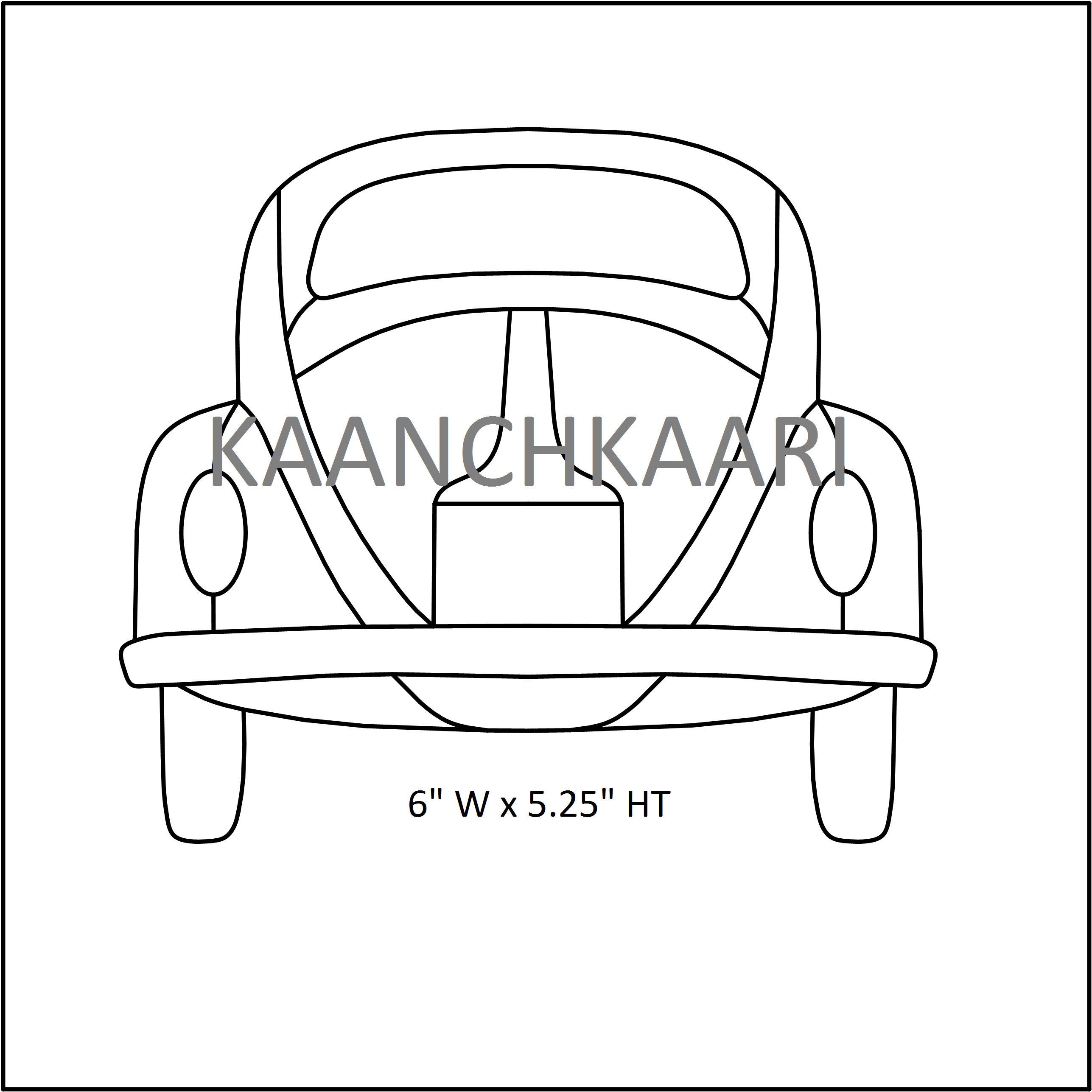 VW Beetle Backside Stained Glass Pattern Suncatcher 6 X - Etsy