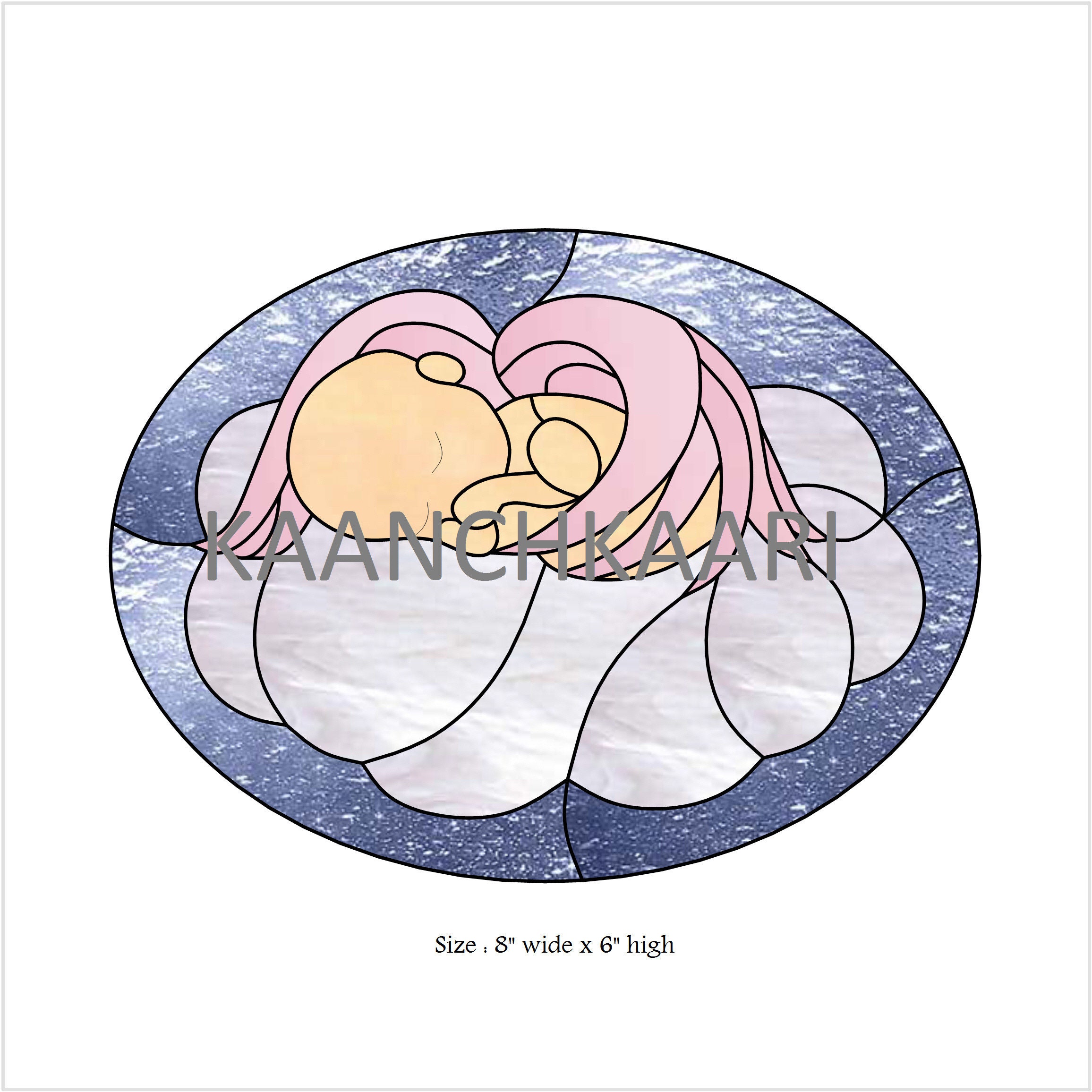 Baby Angel Stained Glass Pattern 8 X 6 Digital - Etsy UK