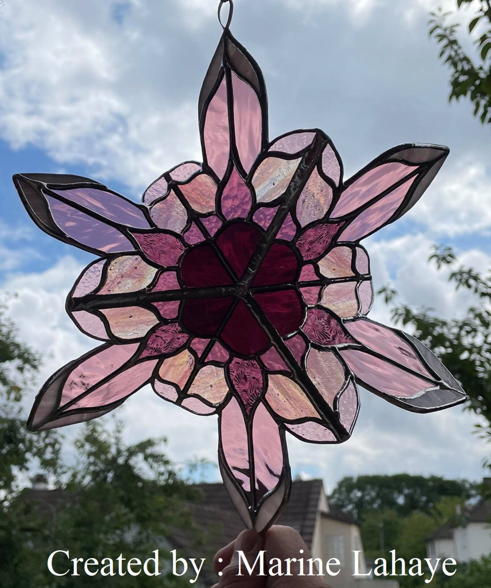 Lotus Flower Stained Glass Pattern Spinner | Etsy