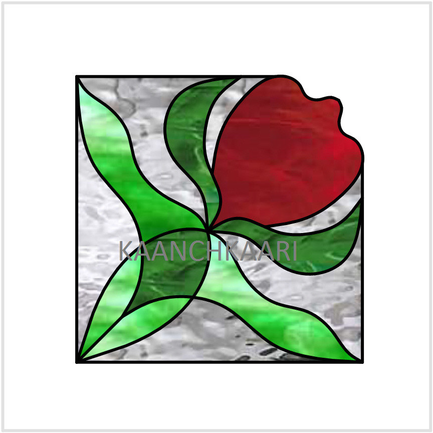 Spinner Flower 4 Stained Glass Pattern Digital | Etsy