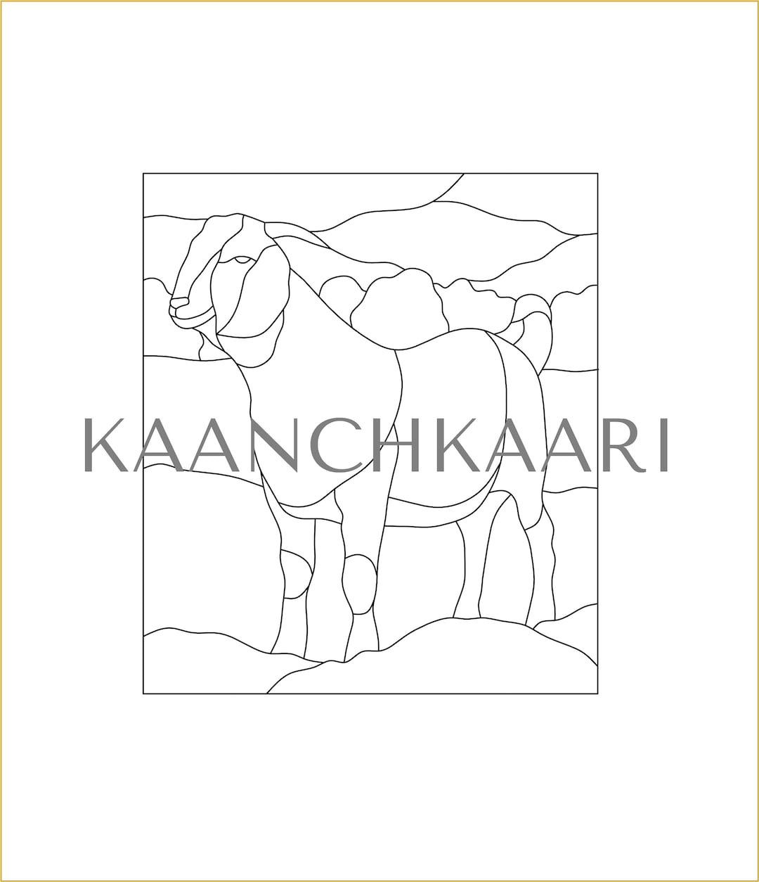 Goat Stained Glass Pattern 10.5" X 12" (digital) - Etsy