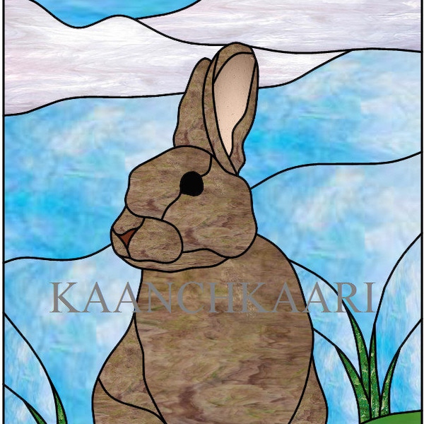 Rabbit Stained Glass - Etsy