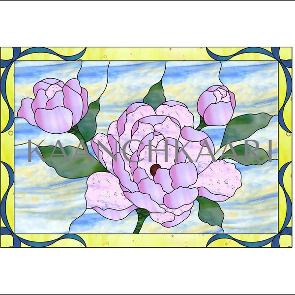 Peony Stained Glass - Etsy