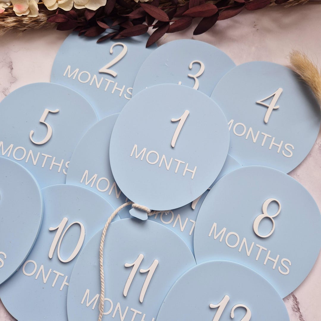 Acrylic Milestone Cards, Birth Gift, Milestone Cards - Etsy