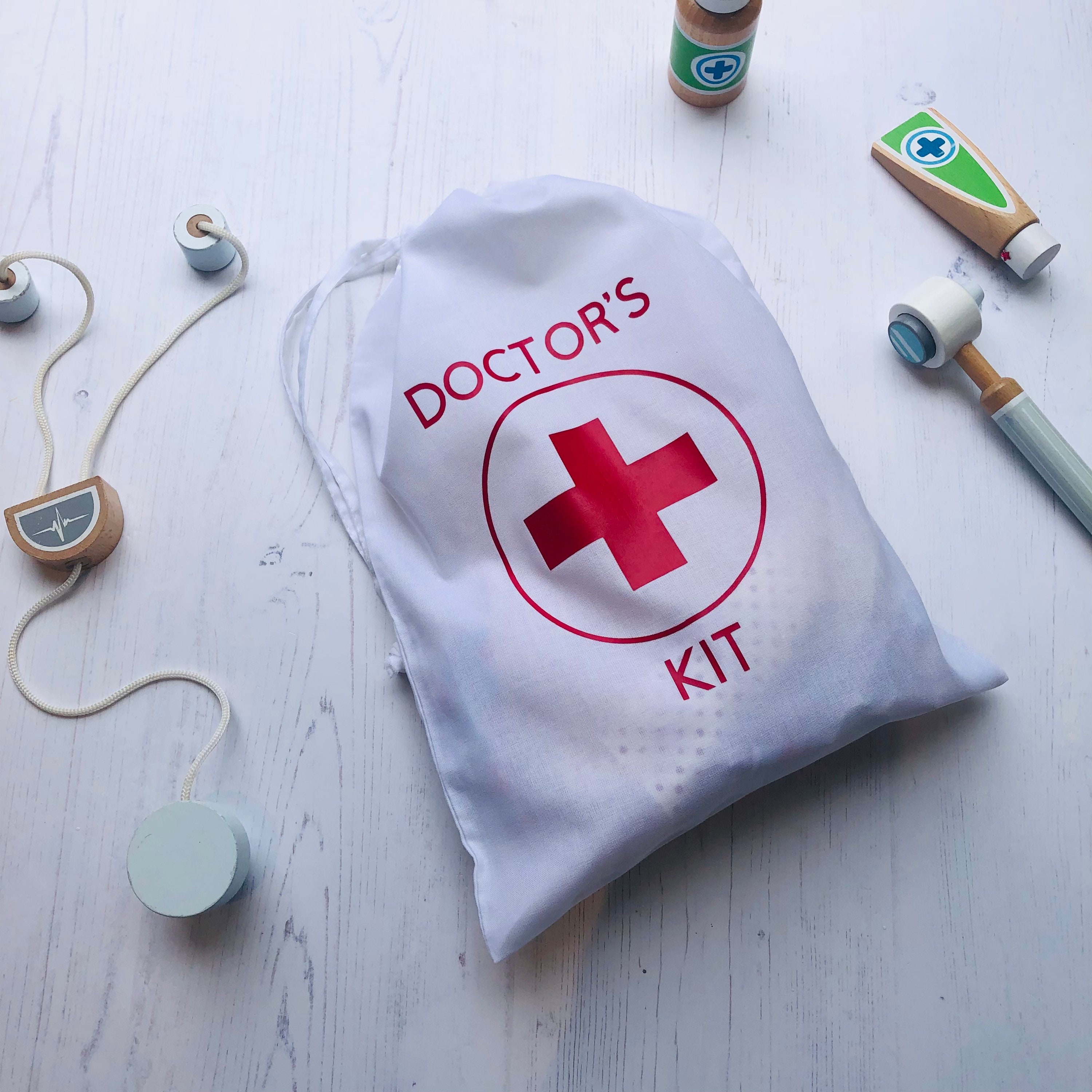 Doctors Kit Toy Storage Bag, Play Medical Bag, First Aid Kit Bag ...