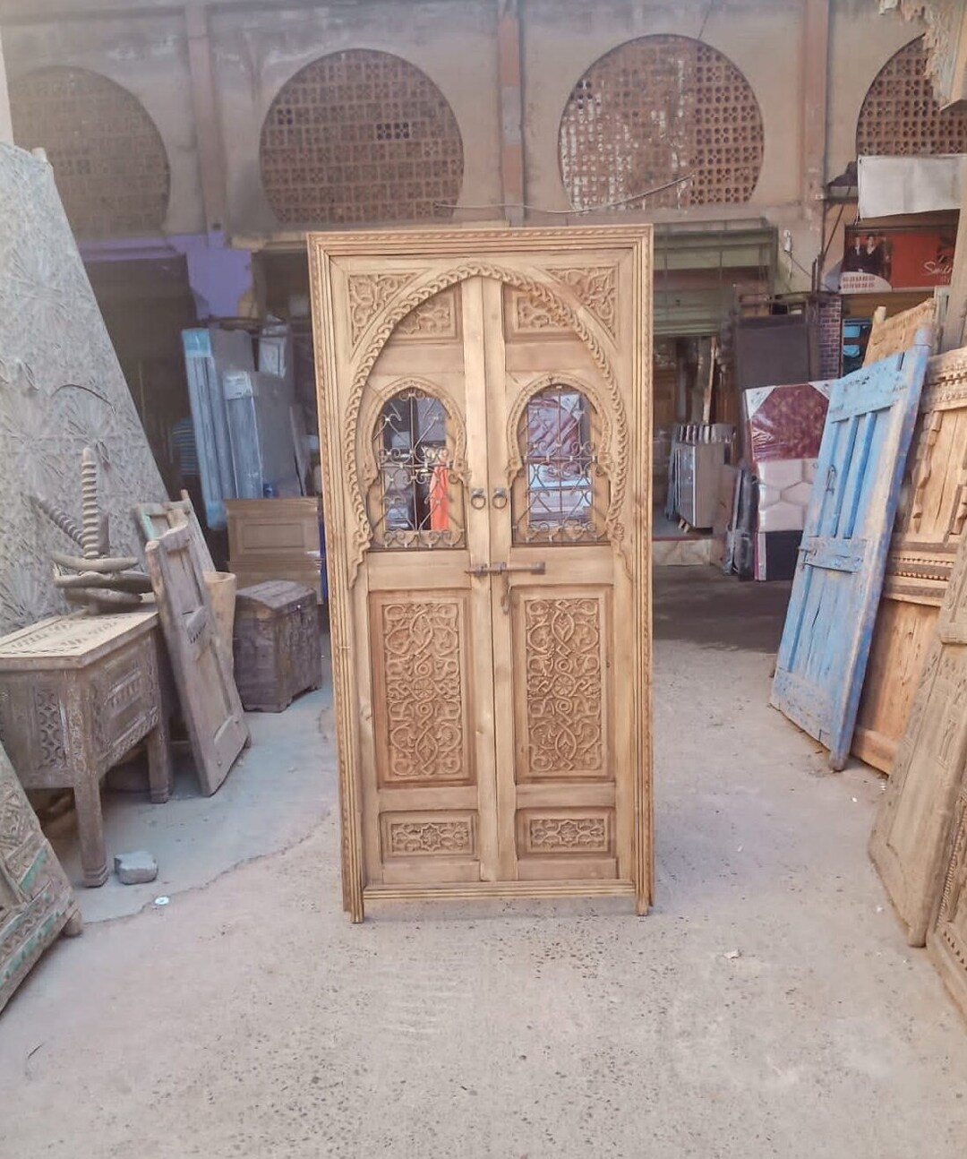 Moroccan Berber Door, Double Door, Wooden Door, Natural Wood "cedar ...