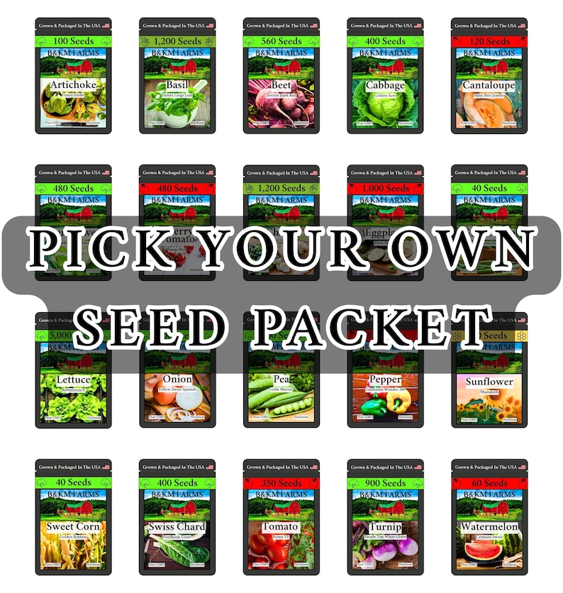 50 Heirloom Seed Varieties – Pick Your Own! Non-gmo Vegetable, Fruit ...