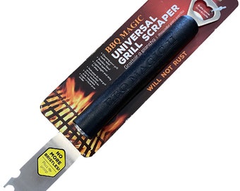 Wood Grill Scraper With Built-in Stainless Steel Bottle Cap Opener ...