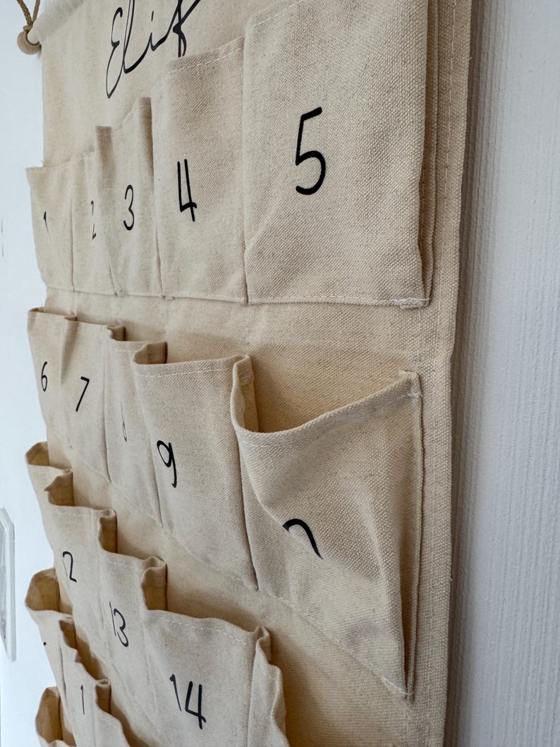 XXL Personalized Ramadan Calendar in Beige Fabric - Etsy