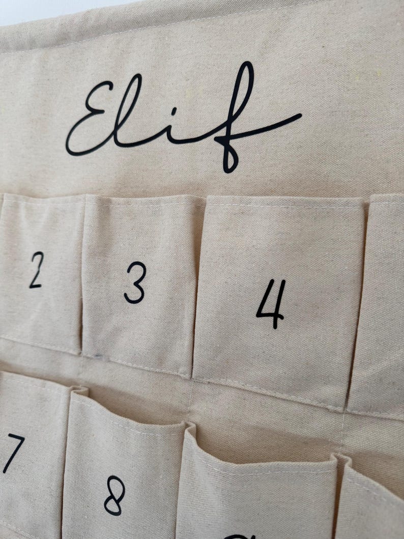 XXL Personalized Ramadan Calendar in Beige Fabric - Etsy