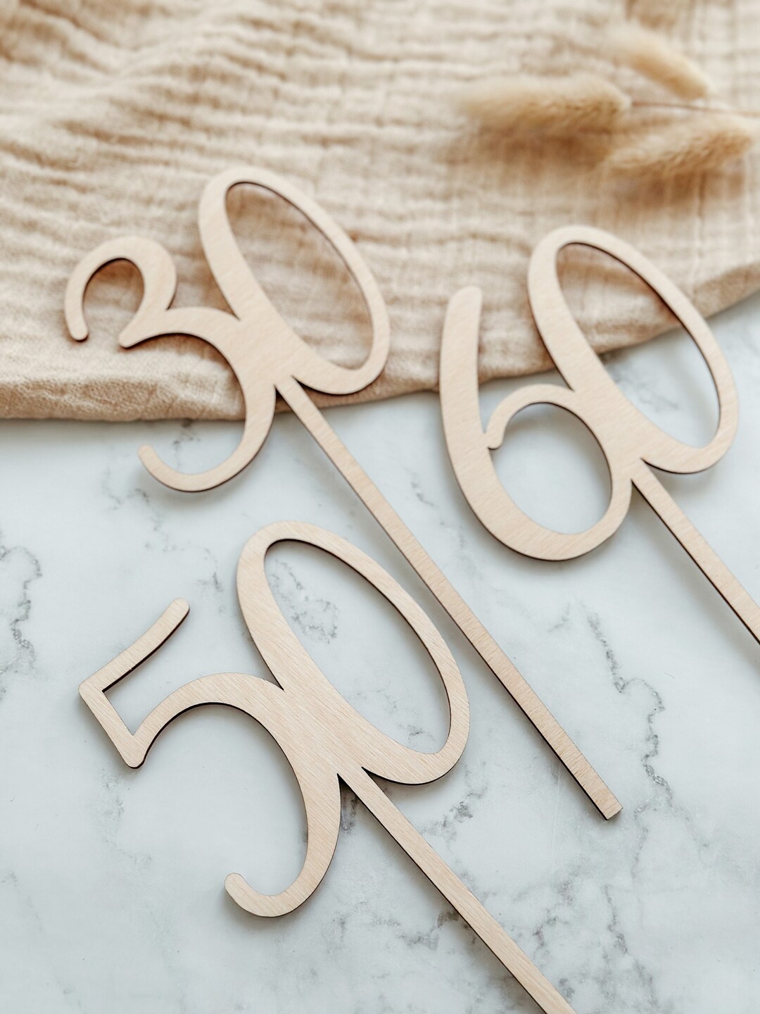 Cake Topper Number | 30, 40, 50 Etc. - Etsy