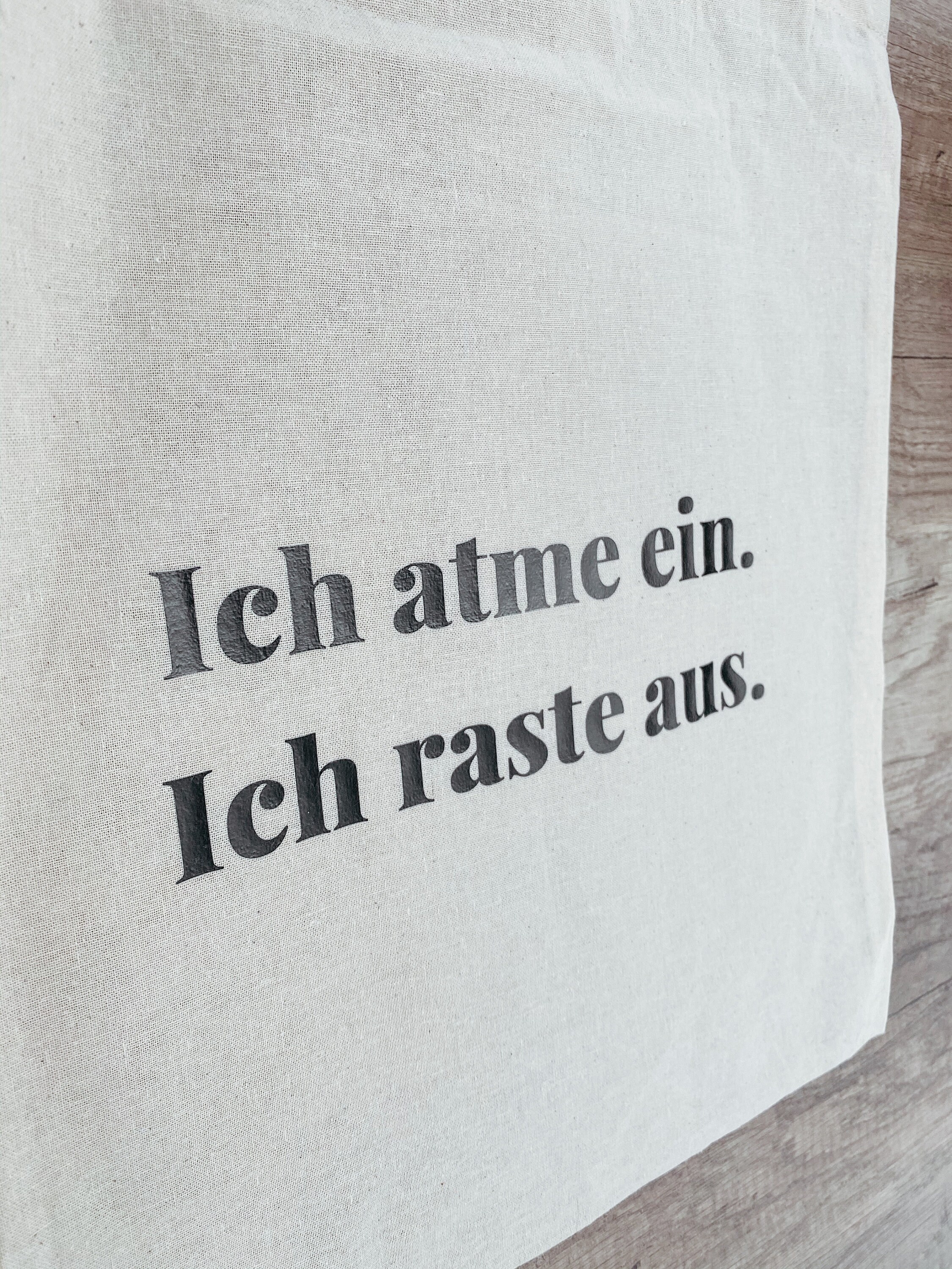 Ich atme ein ich raste aus Jutebeutel - Etsy.de